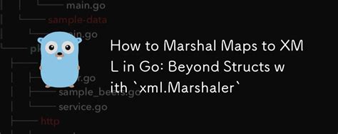 如何在 go 中將映射編組為 xml：使用「xml marshaler」超越結構 golang php中文網