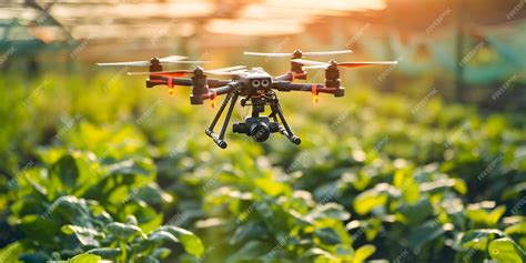 Using Drones For Automated Fertilization Of Vegetable Plants Concept Agricultural Drones
