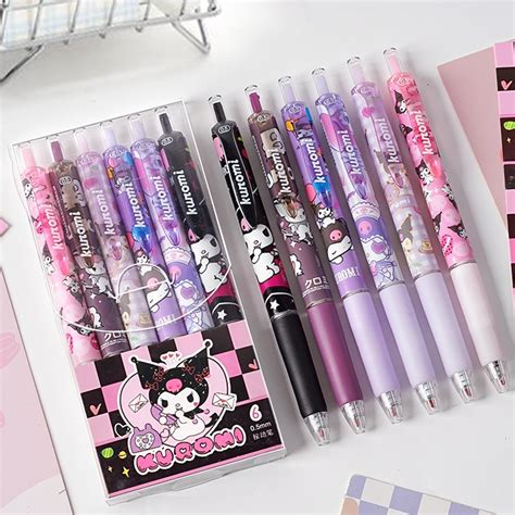 Kuromi Cute Cartoon Gel Pen 05 Ballpen Set Ins Style Press Sign Pen