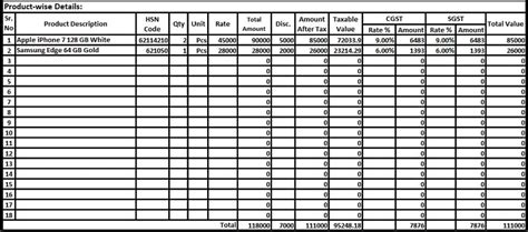 Download GST Invoice Templates In Excel ExcelDataPro
