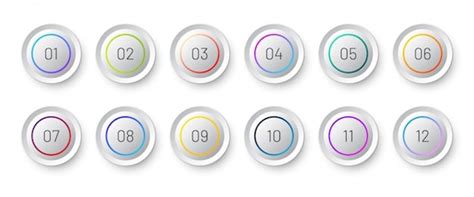 vibrant circular numeric indicators with subtle color accents jiffy