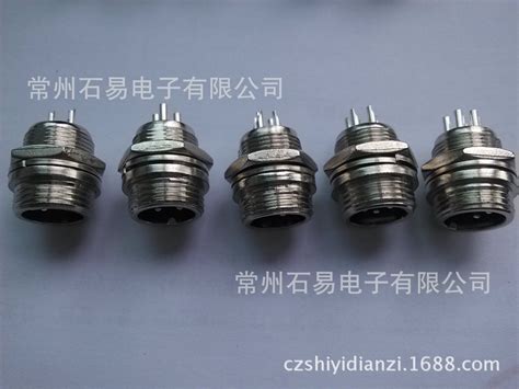 常州工厂 航空插头 迷你m12航空插 2p 6p 二芯到六芯 航空插公头 阿里巴巴