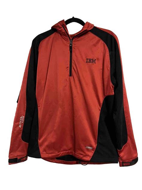 Rare Vintage Ibm Computers Employee Jacket Antiqua A… Gem