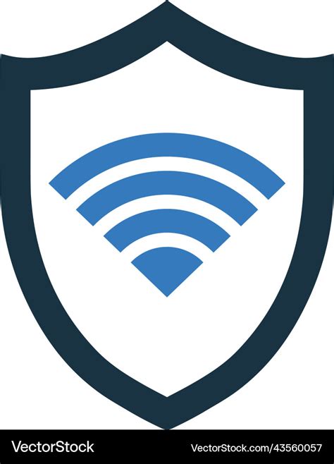Protection Wifi Security Icon Simple Editable Vector Image