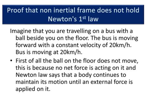 Non Inertial Frame Of Reference Pptx Physics Science