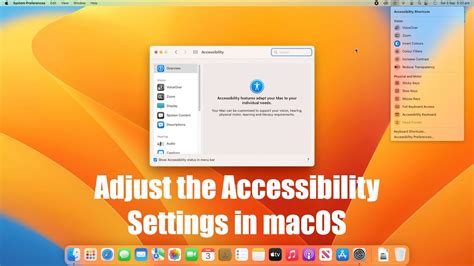 How To Adjust The Accessibility Settings In Macos Youtube