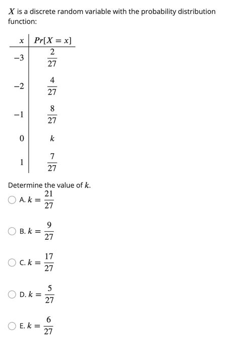 Solved X Is A Discrete Random Variable With The Probability Chegg