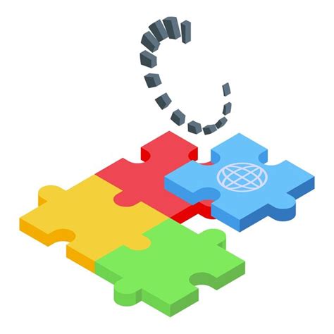 premium vector web puzzle icon isometric vector lost connection
