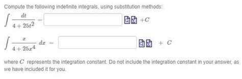 Solved Compute The Following Indefinite Integrals Using Chegg
