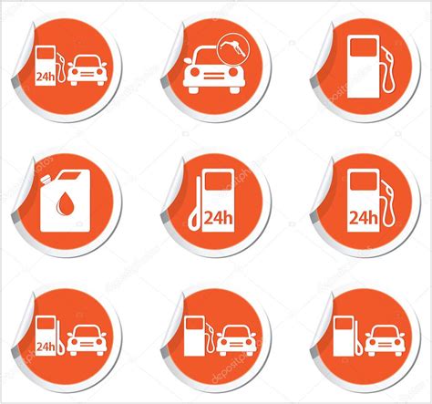 Gas Station Icons On Map Pointers Stock Vector By ©arnica83 89885930
