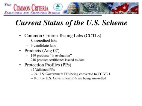 Ppt Us Common Criteria Evaluation And Validation Scheme Ccevs