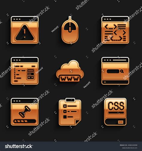 Set Web Development Clipboard Checklist Books Stock Vector Royalty Free 2086544998 Shutterstock