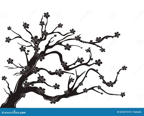 Simple Cherry Blossom Tree Silhouette