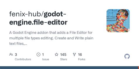 Github Fenix Hubgodot Enginefile Editor A Godot Engine Addon That Adds A File Editor For