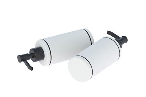 흰색 배경에 분리된 액체 비누용 흩어져 있는 병 디스펜서 펌프 화장품 액세서리 3d 렌더링 3차원 형태에 대한 스톡 사진 및 기타 이미지 Istock