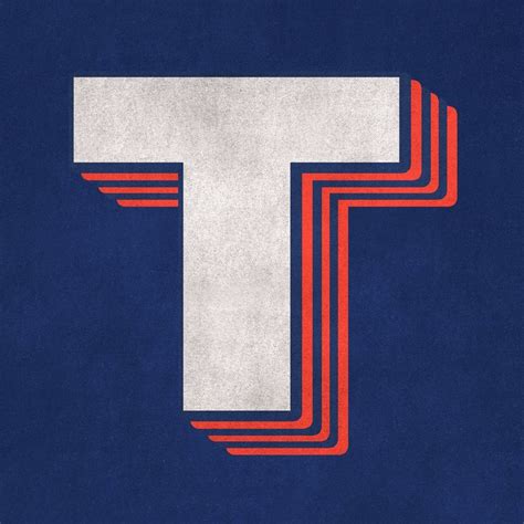T Layered Effect Alphabet Typography