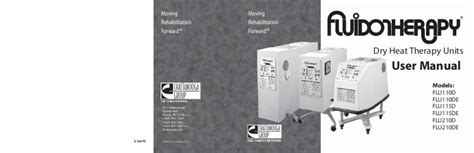 Chattanooga Dht Flu110d Dht Flu110de Dht Flu115d Dht Flu115de Dht Flu210d User Manual