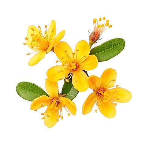 Bunga Hypericum Japonicum Alam Daun Botani Png Transparan Dan