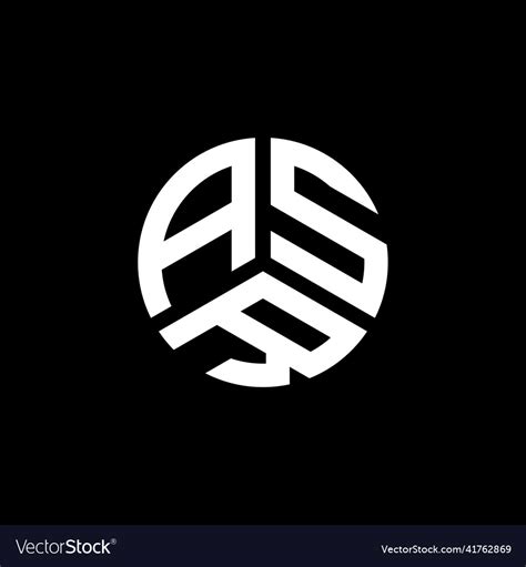 Asr Letter Logo Design On White Background Vector Image