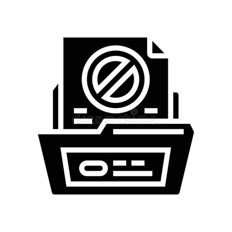 Proposal Rejected Glyph Icon Vector Illustration Stock Illustration Illustration Of Dislike