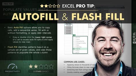 Excel Pro Tip Autofill And Flash Fill Youtube