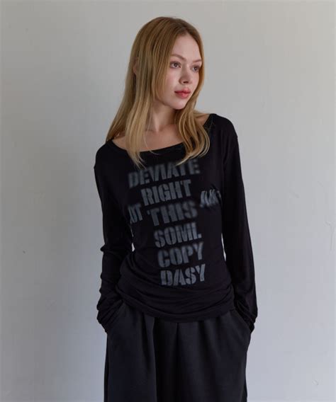 오오엠엘 5oml 블러 레터링 루즈핏 롱슬리브 블랙 사이즈 And 후기 무신사