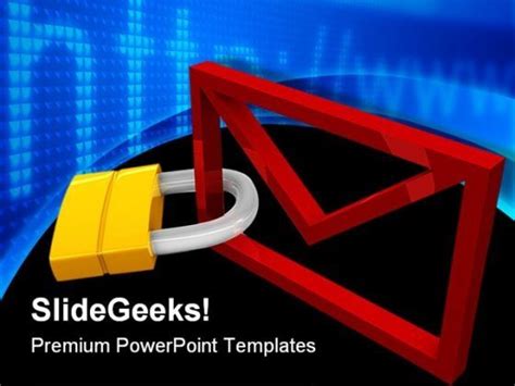E Mail Locked Security PowerPoint Templates And PowerPoint Backgrounds