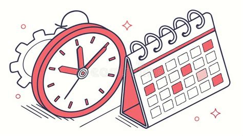 Calendar With Clock Icon Schedule Planning Time Management Appointment Calendar Event