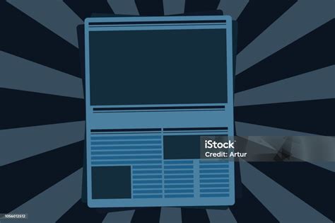 평면 디자인 벡터 일러스트 레이 션 빈 Esp 서식 파일 복사 공간 텍스트 광고 홍보 포스터 전단지 웹 배너 기사 신문 페이지 레이아웃 빈 주요 저널 개요 잡지 형식에 대