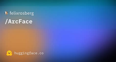 felixrosberg arcface · hugging face