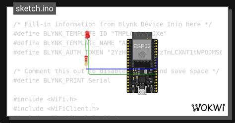 Esp32blynkled Wokwi Esp32 Stm32 Arduino Simulator