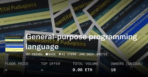 General Purpose Programming Language Collection Opensea