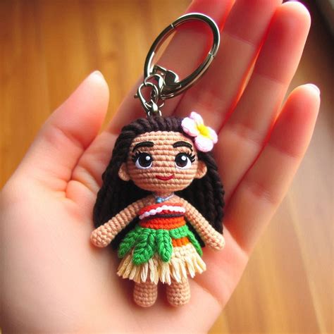 Crochet Moana Keychain Pattern