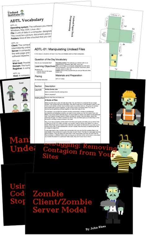 Additional Lessons Curriculum The Undead Institute