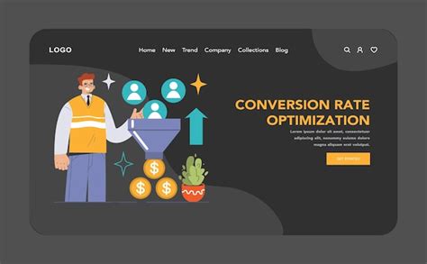 Premium Vector Digital Marketing Expert Navigates Conversion Rate