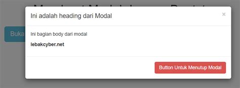Membuat Modal Menggunakan Bootstrap 2 Lebak Cyber