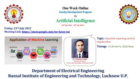 Fdp Machine Learning And Its Application Machine Learning What Is Ai Ai Applications