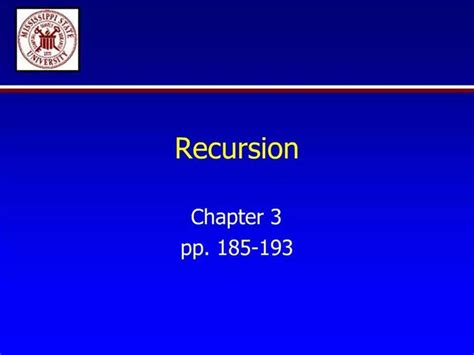 Ppt Recursion Powerpoint Presentation Free Download Id1045602