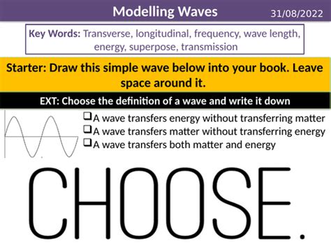 Modelling Waves Teaching Resources