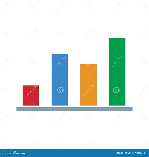 Colorful Flat Style Bar Chart Stock Vector Illustration Of Symbol Layout
