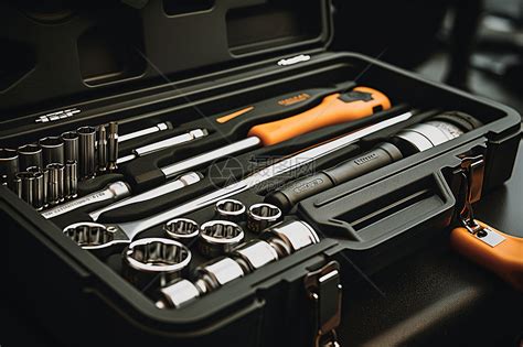 摆放整齐的工具箱高清图片下载 正版图片 摄图网