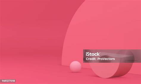 3d 연단 핑크 쇼룸 기하학적 디자인 반원 구 장식 요소 현실적인 벡터 반이 채워진에 대한 스톡 벡터 아트 및 기타 이미지