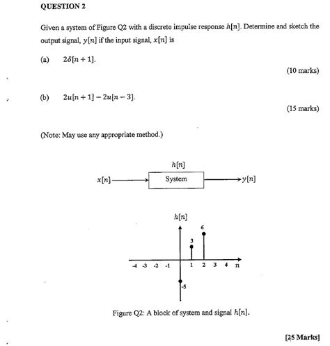 Solved Question 2 Given A System Of Figure Q2 With A