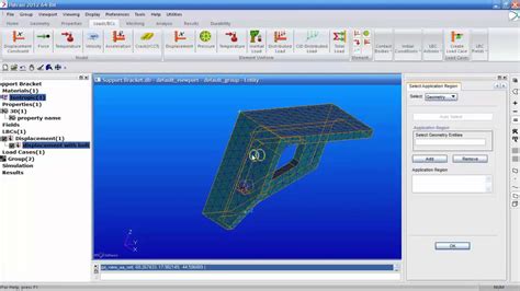 support bracket msc patran nastran tutorial youtube