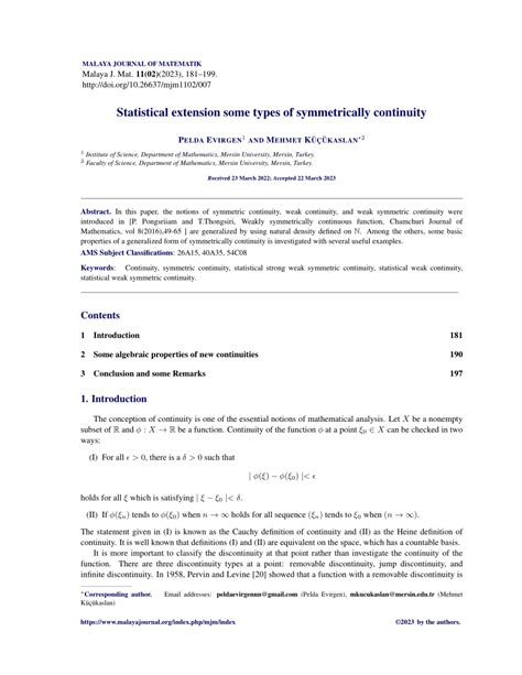 Pdf Statistical Extension Some Types Of Symmetrically Continuity