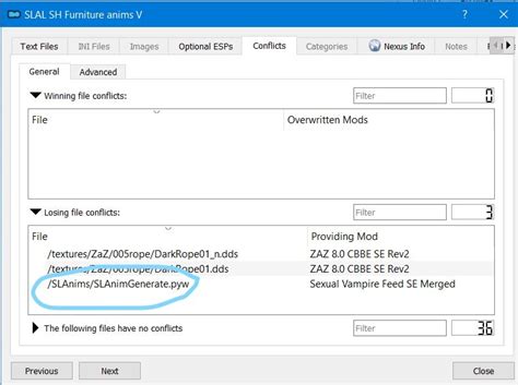 Several Animations Overwriting SLAnimGenerate Pyw Technical Support Skyrim Special Edition