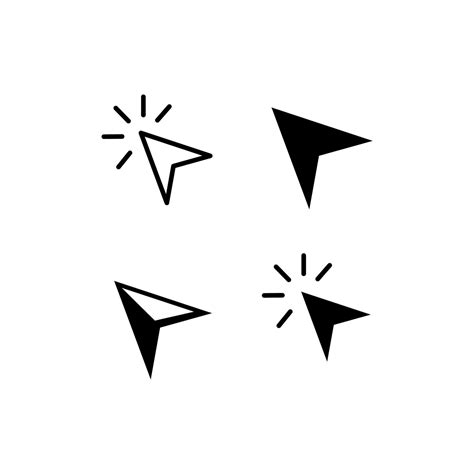 Click Vector Icon Cursor Symbol Hand Click Vector Vector Art At Vecteezy