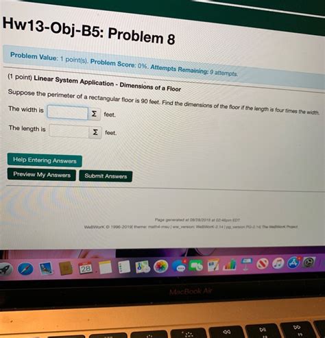 Solved Hw13 Obj B5 Problem 8 Problem Value 1 Points