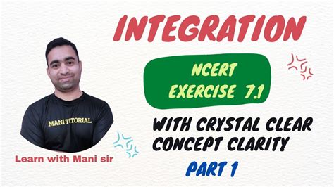 Integration For Class 12 Part 1 Manitutorial Youtube