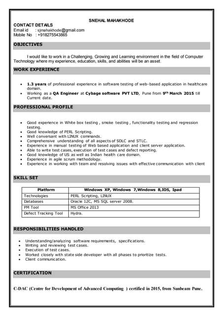 Senior Test Analyst Automation Selenium Pdf